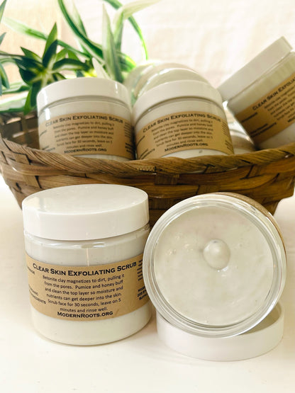 Clear Skin Exfoliating Scrub – ModernRoots Natural Soaps & Body Care