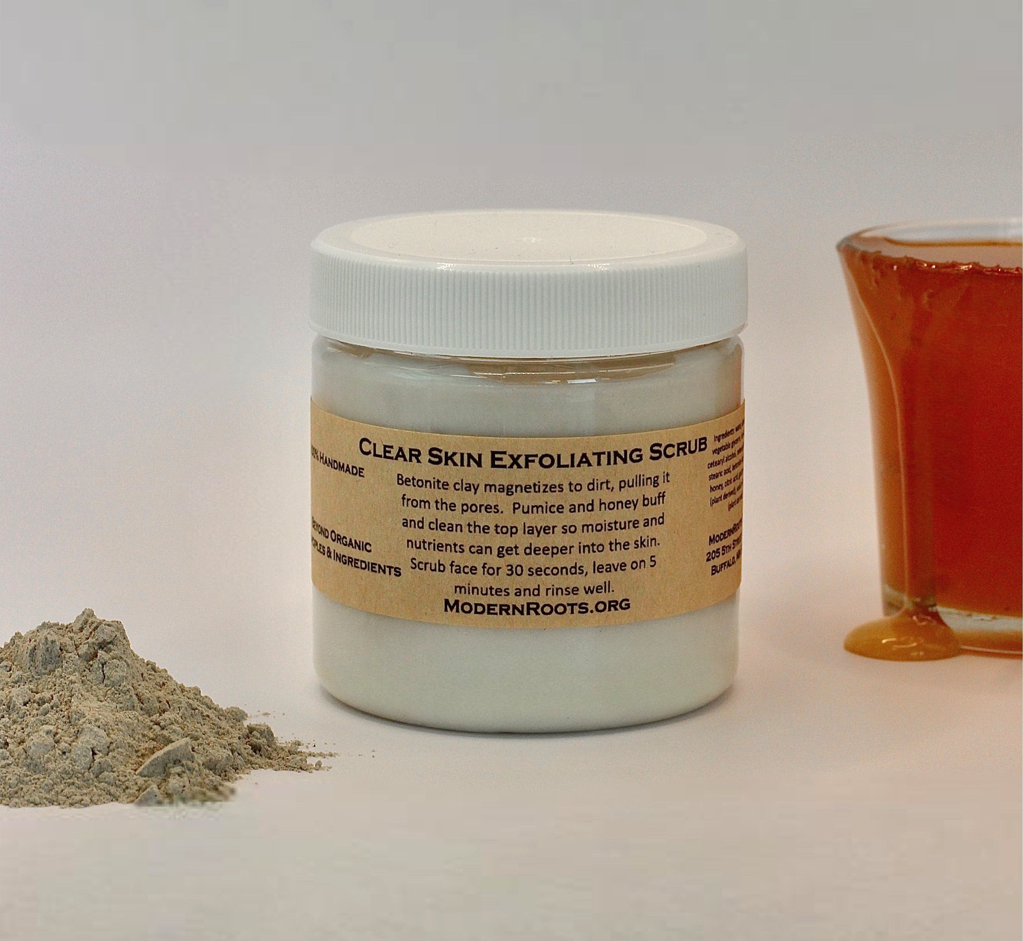 Clear Skin Exfoliating Scrub – ModernRoots Natural Soaps & Body Care